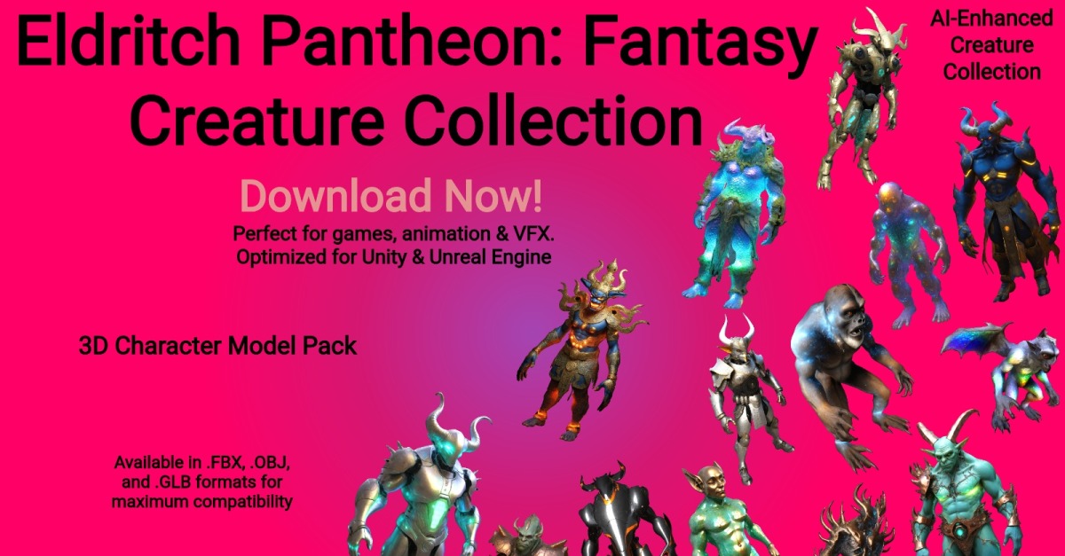 Eldritch Pantheon: Fantasy Creature Collection 3D Model