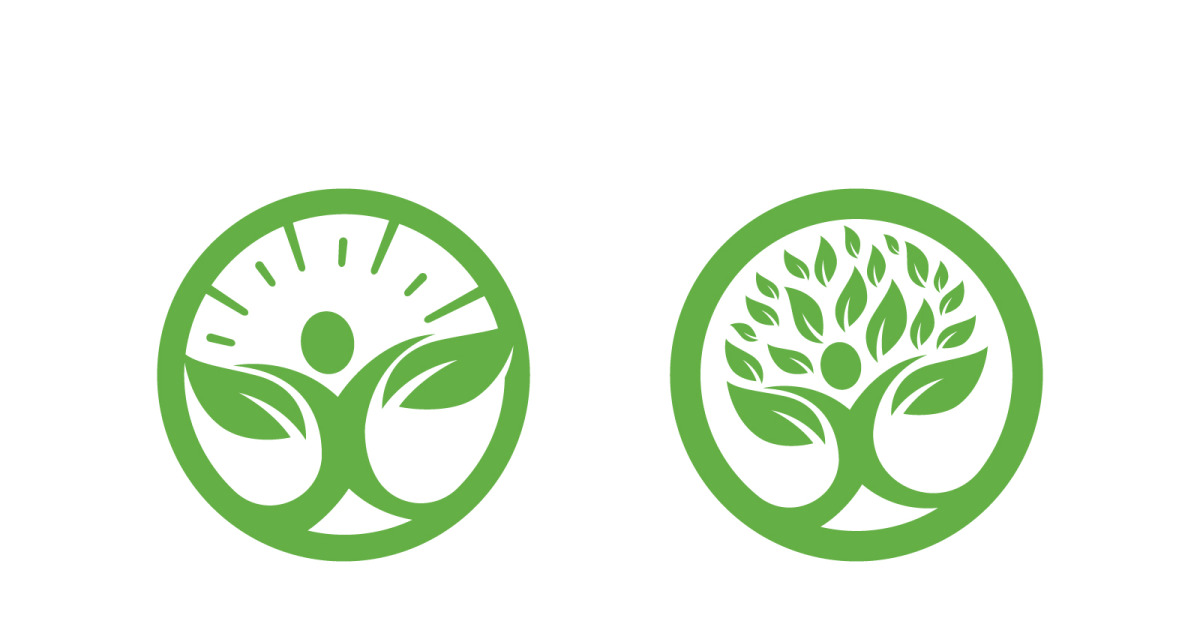Healthy life Human character logo sign illustration v.231