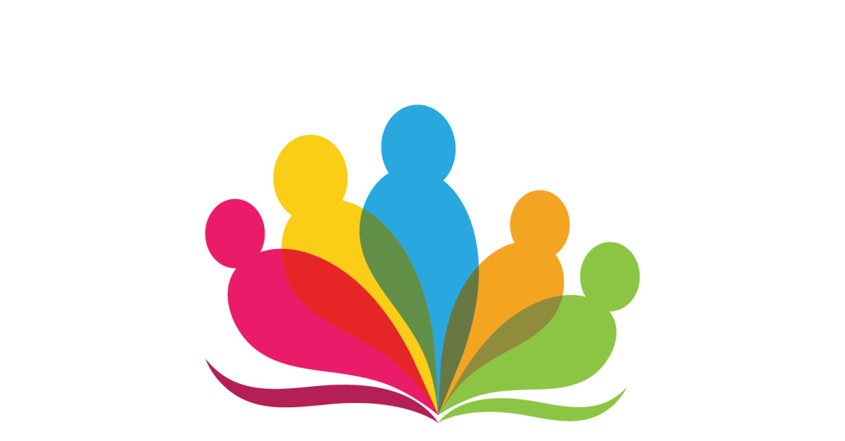 Human care group network and social logo design v.30