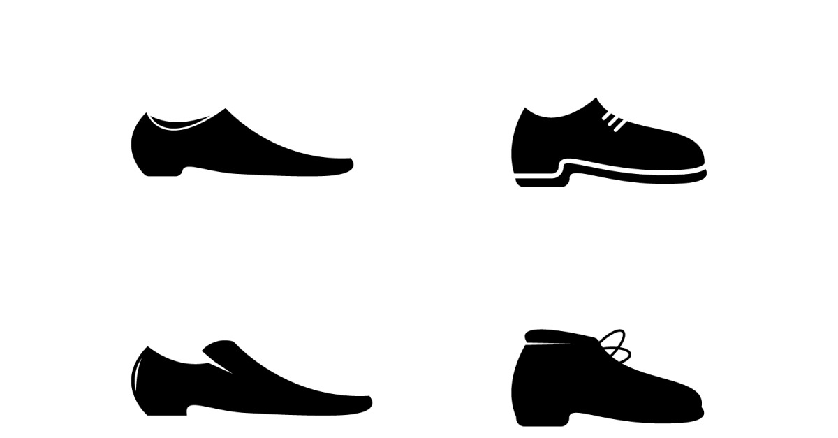 Modèle de conception d'illustration d'icône de logos de chaussures de ...