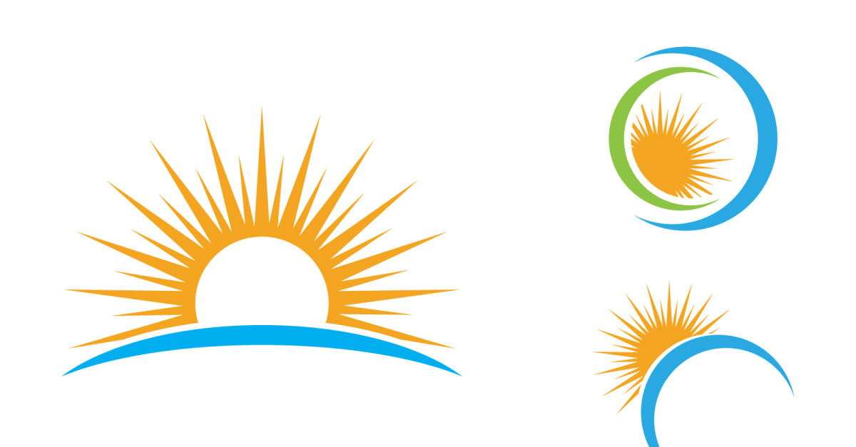 Sun Light Ray Vector illustration Icon Template v.11
