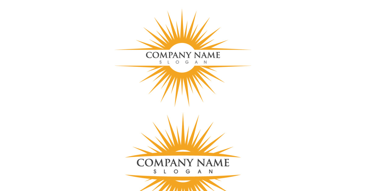 Sun Light Ray Vector illustration Icon Template v.12