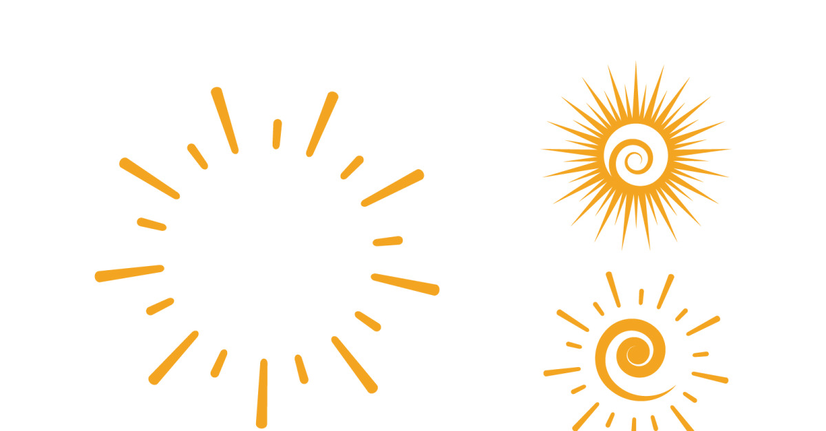 Sun Light Ray Vector illustration Icon Template v.13