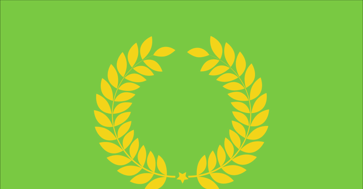 Blue Laurel Wreath Vector | Elegant Leaf Design for Logos, Awards ...