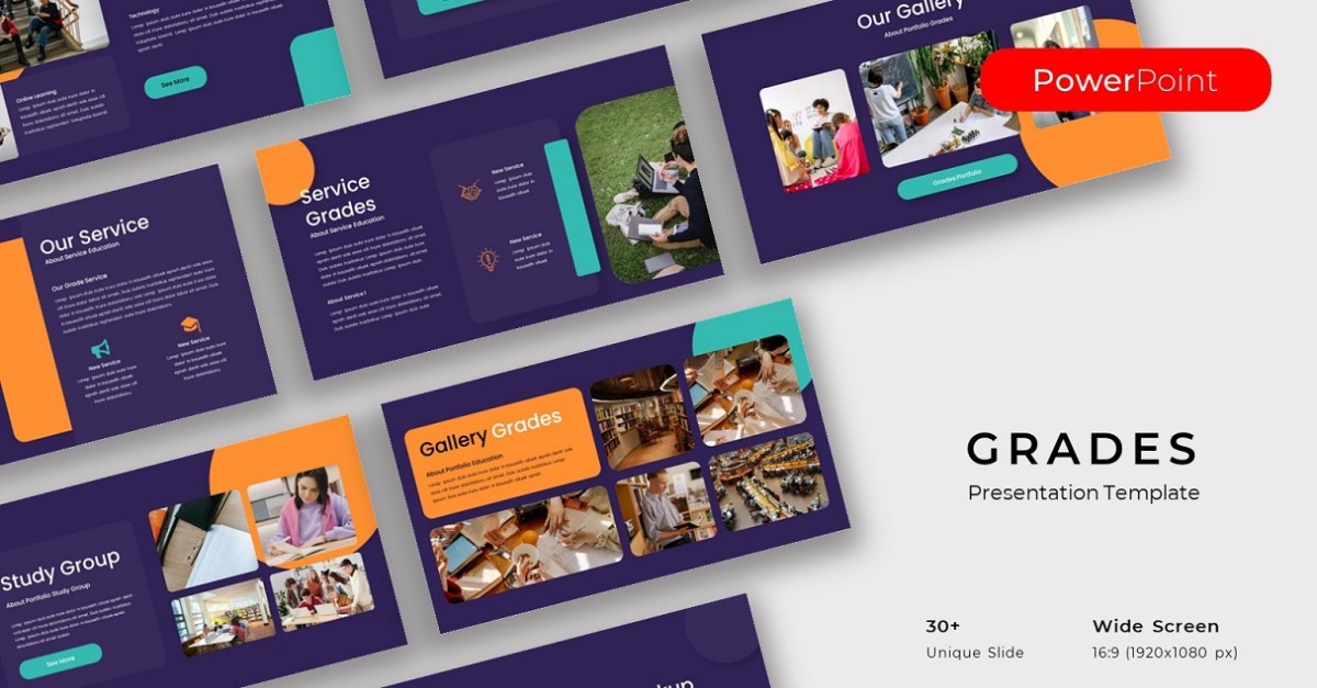 Grades– Education PowerPoint Template - TemplateMonster