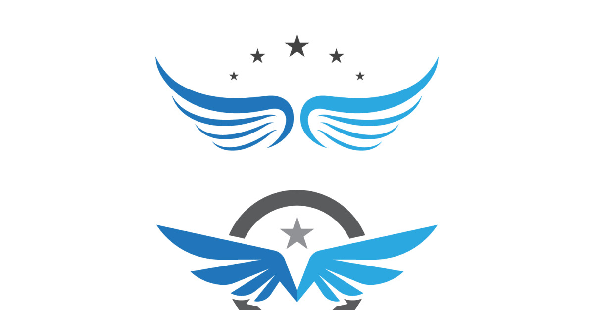 Eagle hawk wing icon illustratio logo design v.10