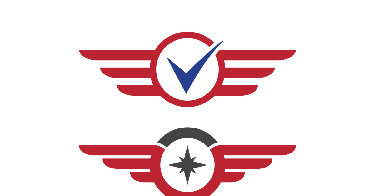 Eagle hawk wing icon illustratio logo design v.13