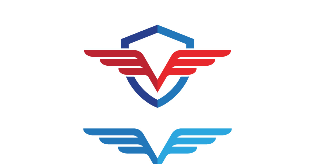 Eagle hawk wing icon illustratio logo design v.14