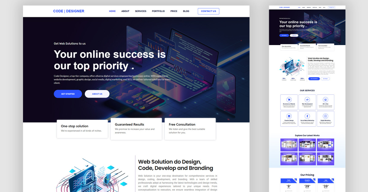Code Designer - Tema de WordPress para agencias creativas y portafolios