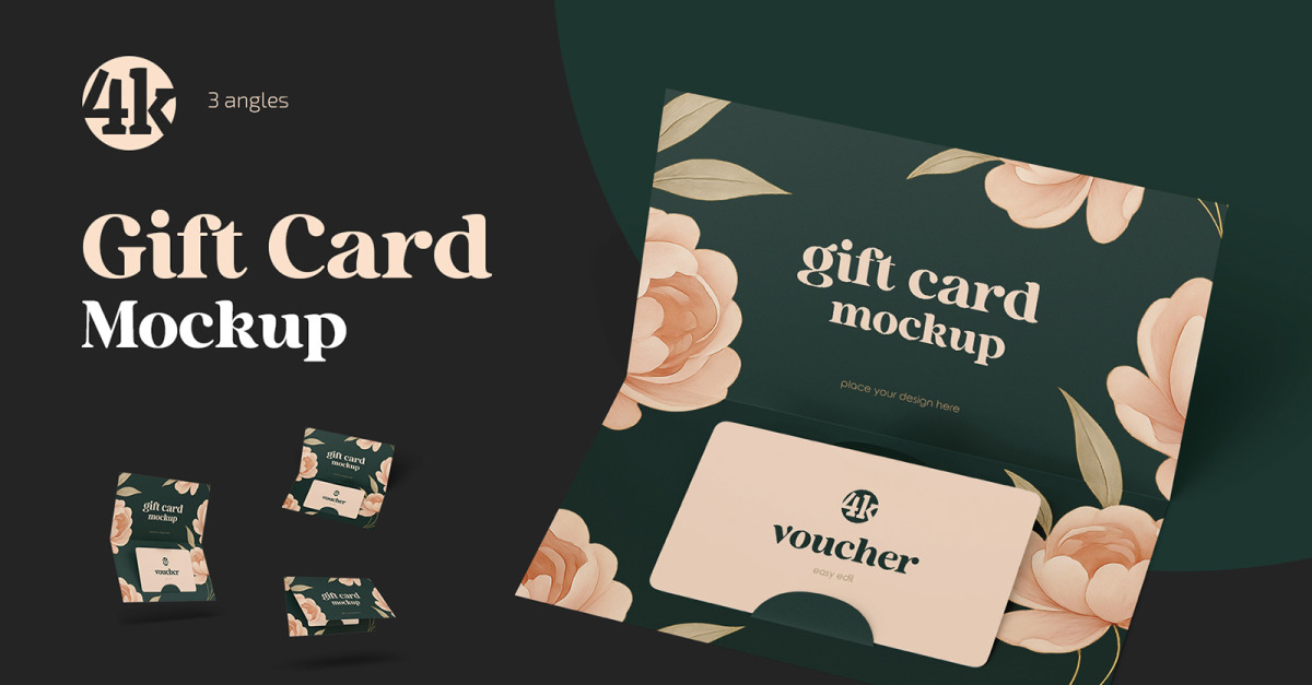 Gift Card PSD Mockup Template #517106 - TemplateMonster