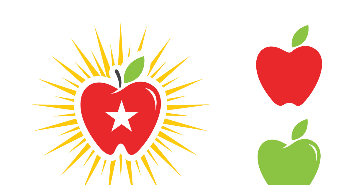 Apple taze logo vektör tasarım simgesi çizimi v.12