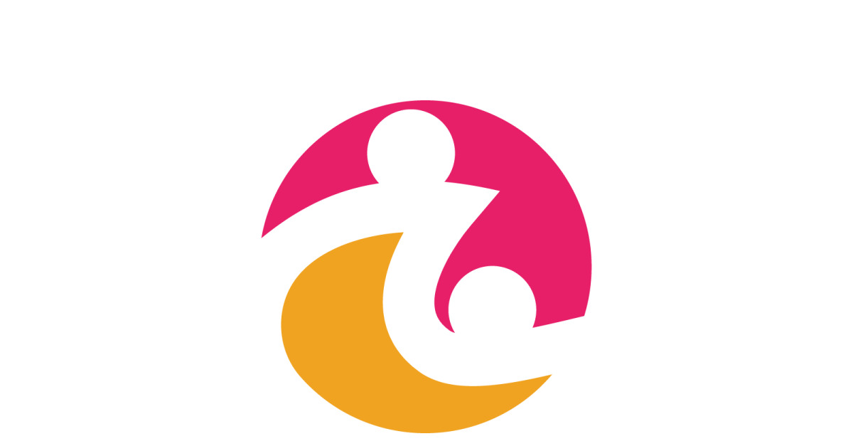 Human care group network and social logo design v.80