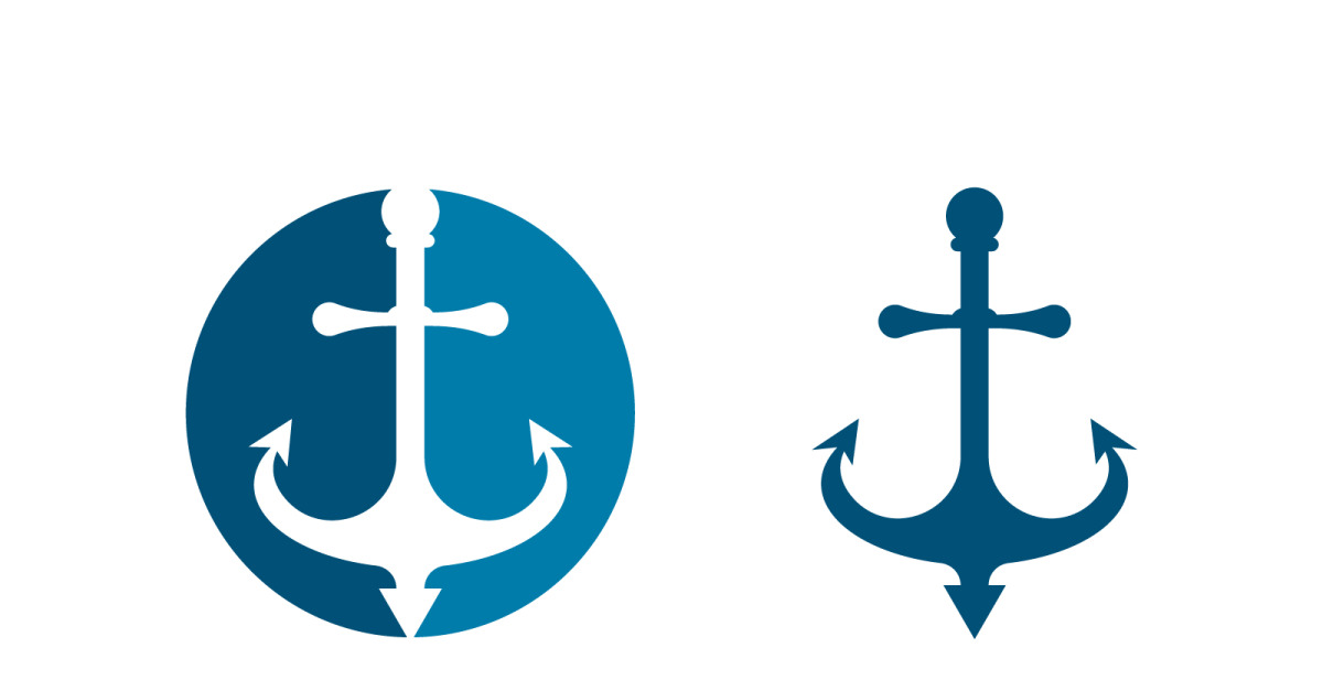 Anchor wave icon Element Logo design Template vector v.1