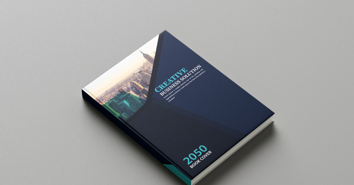 Free Corporate Blue Color Book Cover Design Template