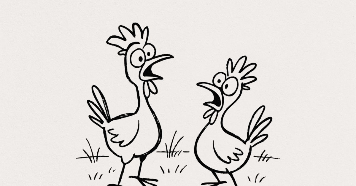 Funny Cartoon Chickens PNG, Whimsical Chicken Clipart, Farm Animal ...