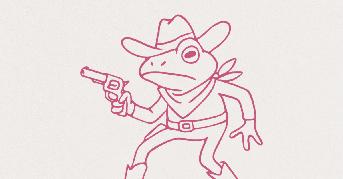 Hold On Partner Im Overstimulated PNG, Funny Frog Meme PNG, Cowboy Frog ...