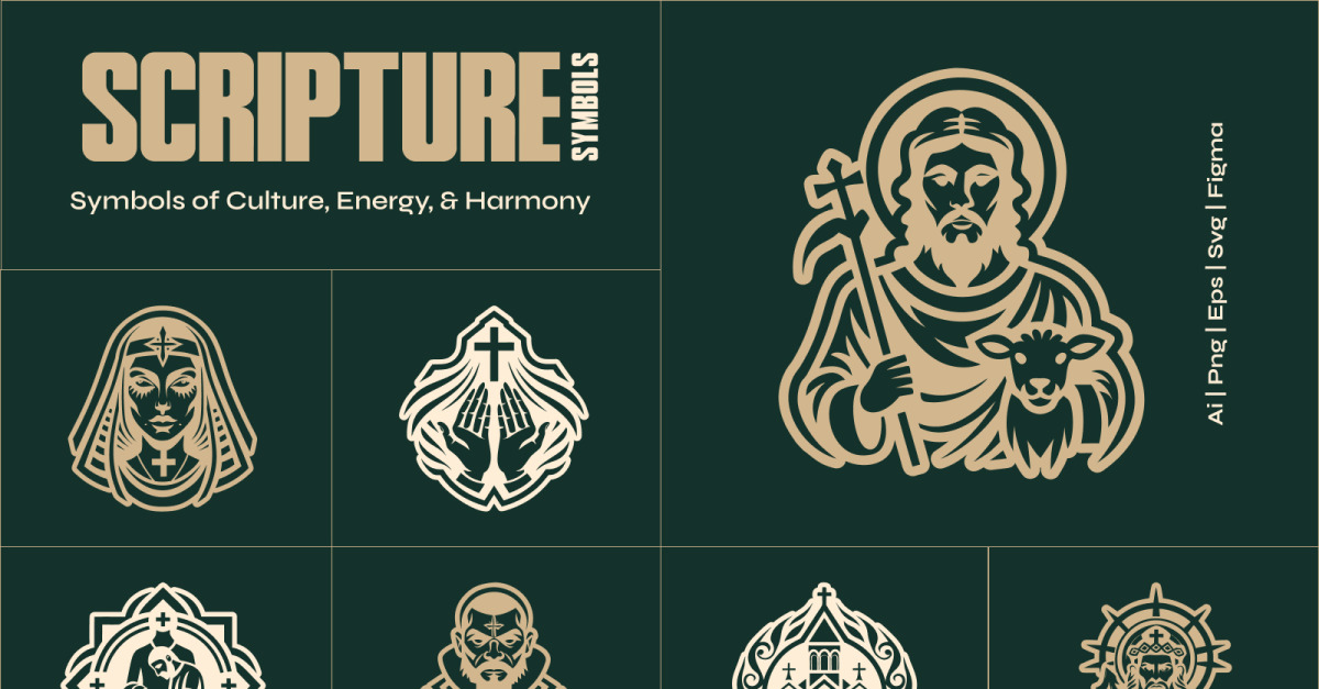 Modern Scripture Symbols Set #517799 - TemplateMonster
