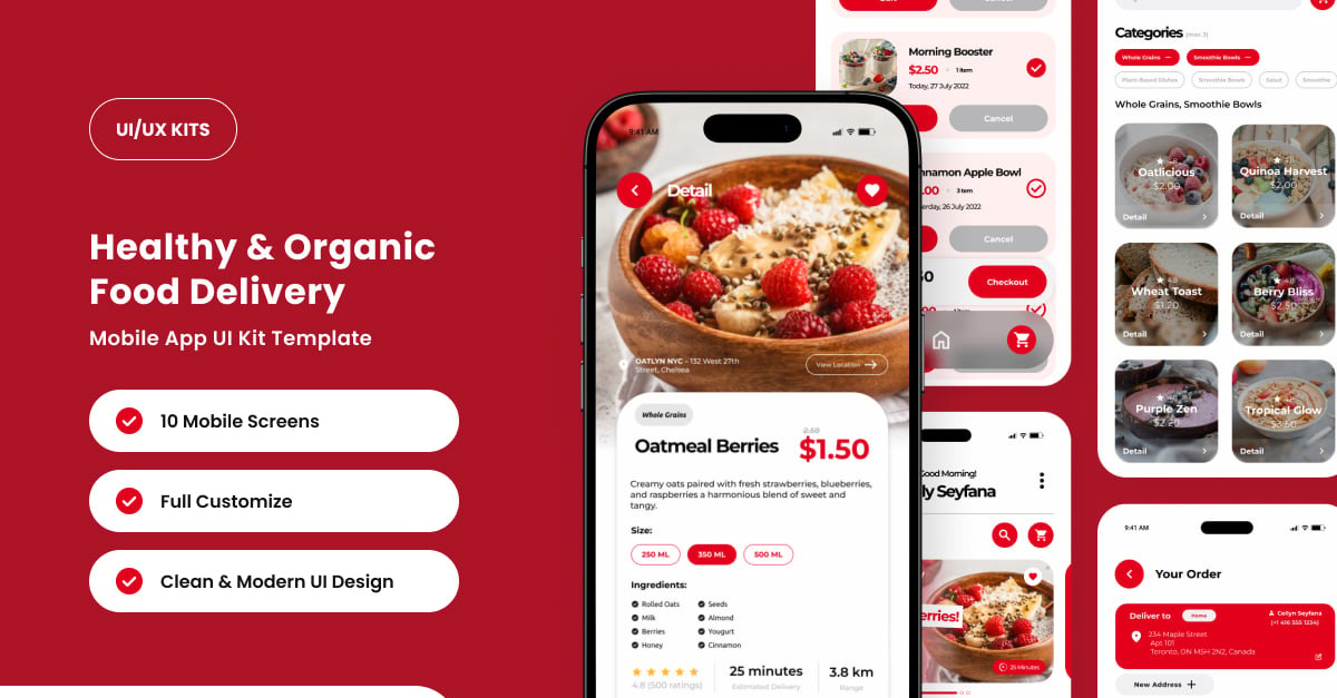 BienManger – Healthy Food App Design Template