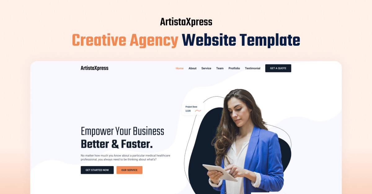 ArtistaXpress: Plantilla OnePage Next.js para agencias creativas
