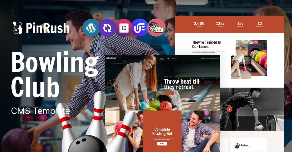 PinRush - Tema multipropósito adaptable de WordPress para Bowling Studio