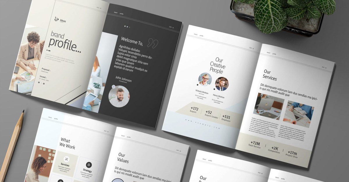 Brand Profile Template_(PSD) #519235 - TemplateMonster