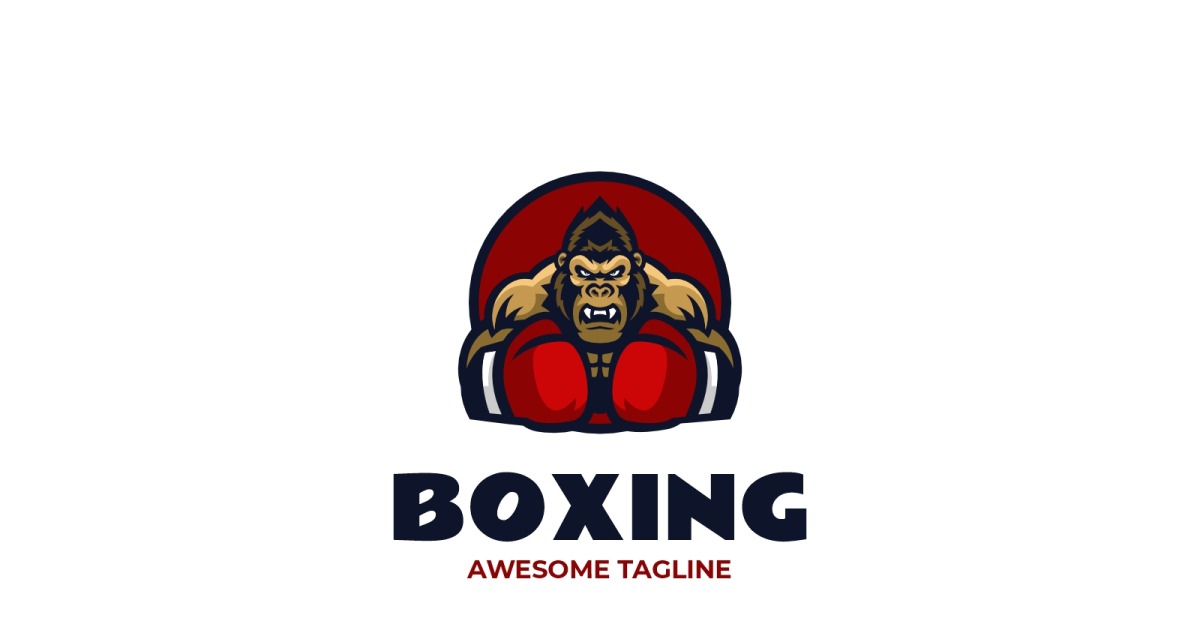Boxing Gorilla Mascot Logo Design #519526 - TemplateMonster