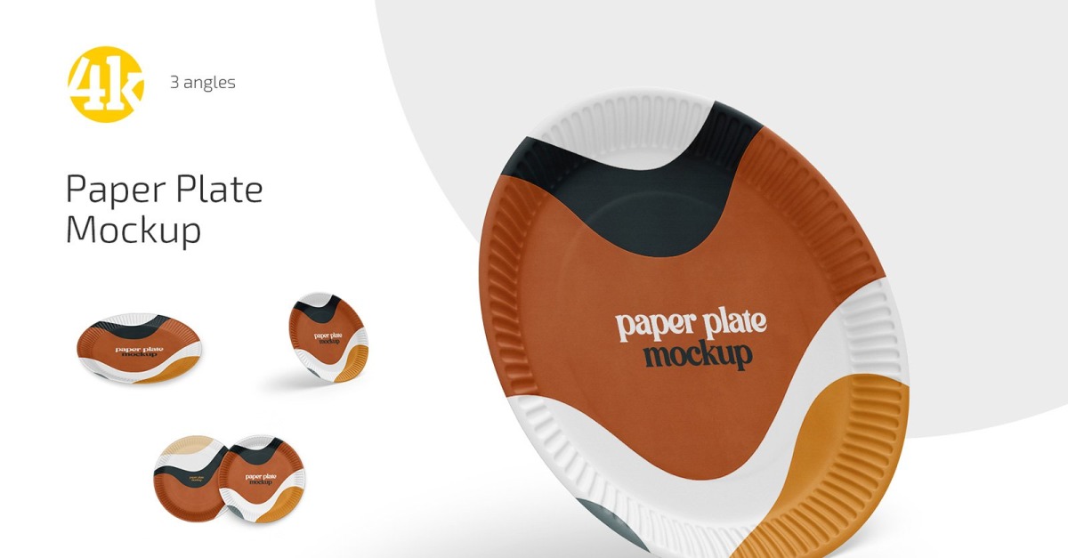Paper Plate Mockup PSD Template #519520 - TemplateMonster