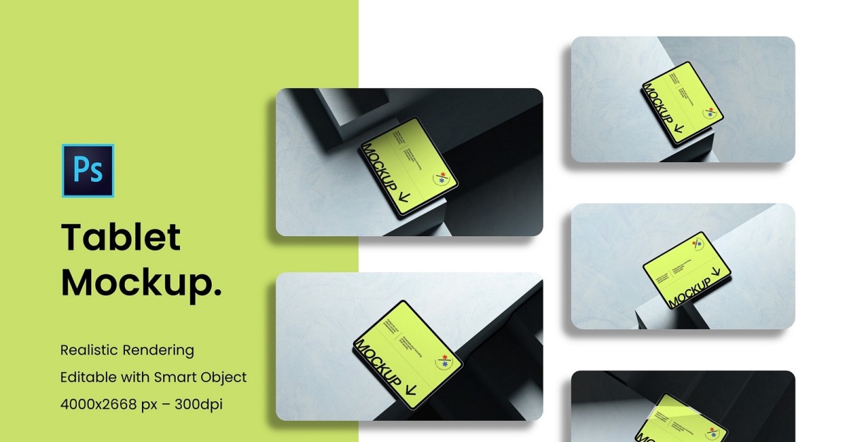 Modern Tablet Presentation Mockup #519619 - TemplateMonster