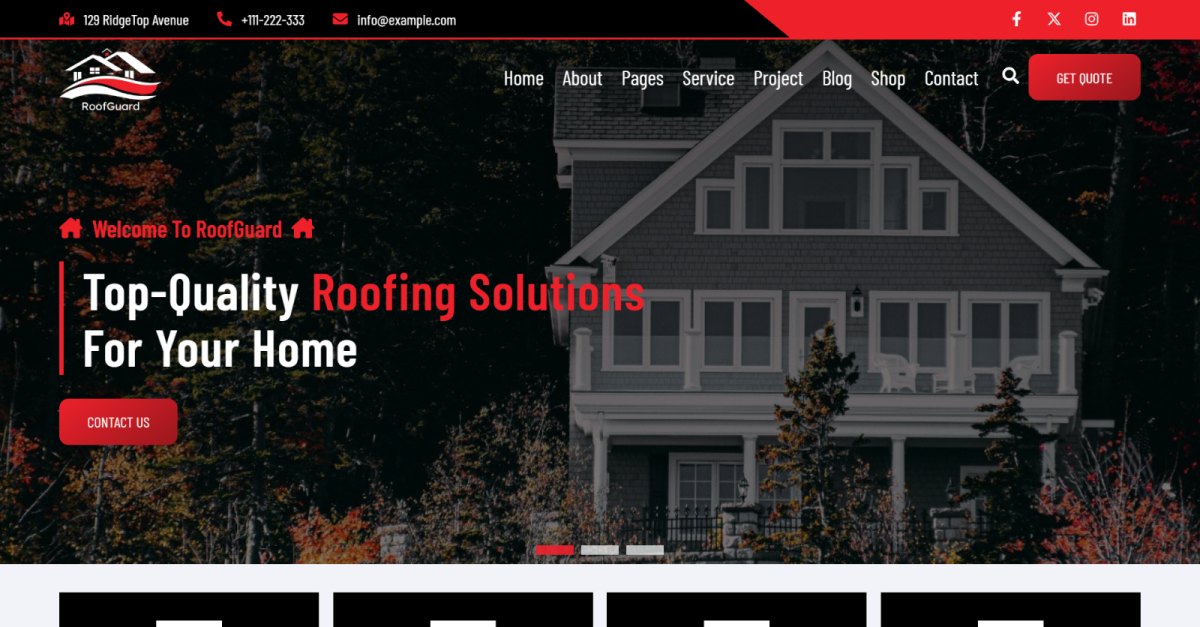 RoofGuard – Roofing Services React Website Template