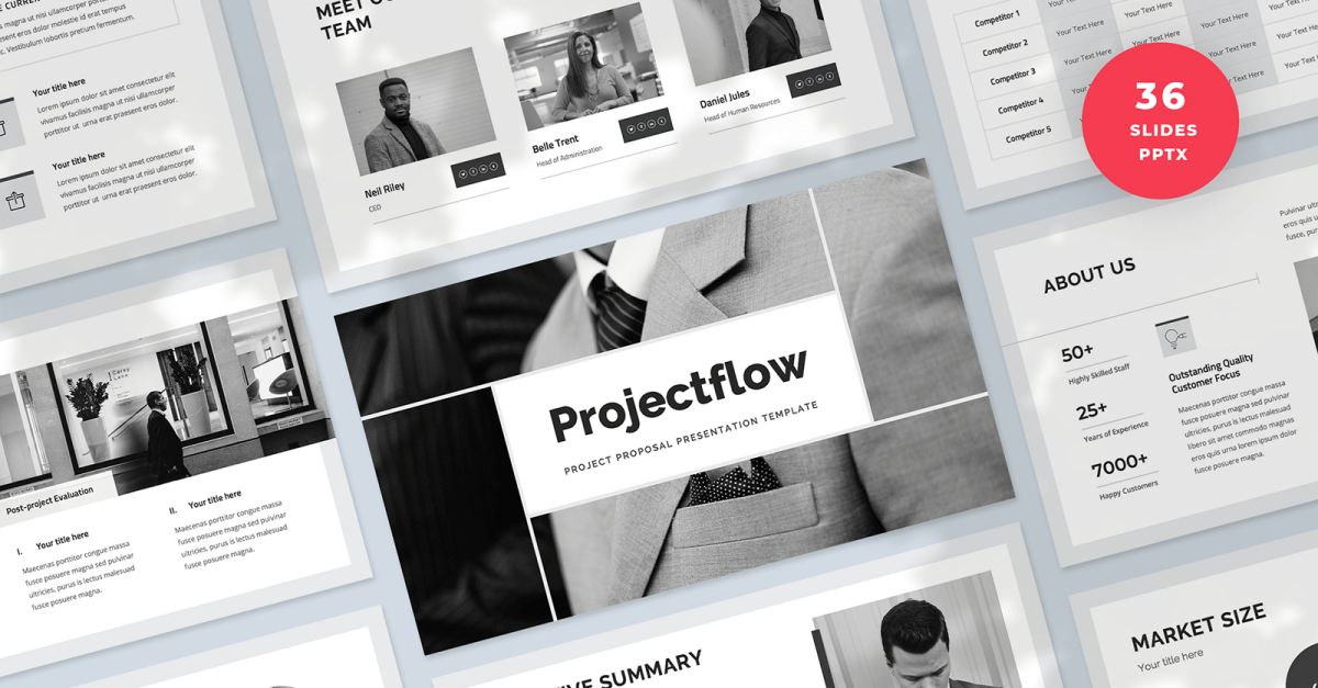 Projectflow Proposal Presentation PowerPoint Template