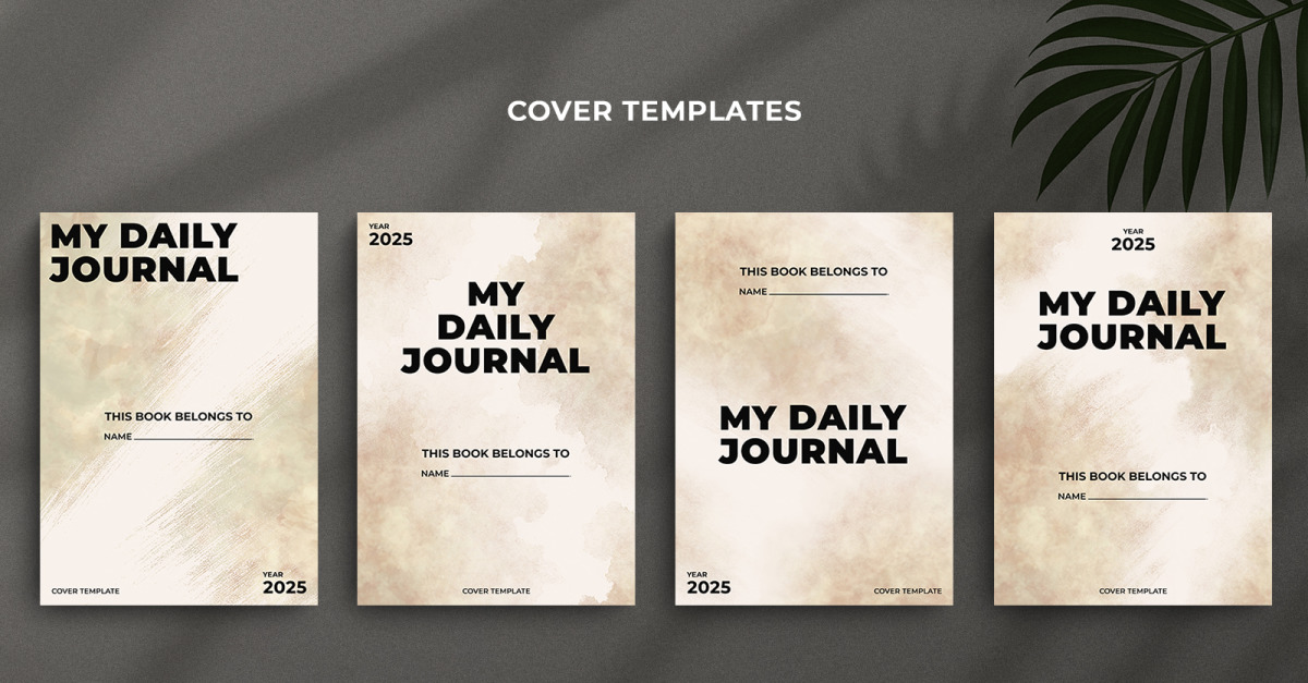 Modelos de capa de diário – Design de aquarela pastel vintage suave ...