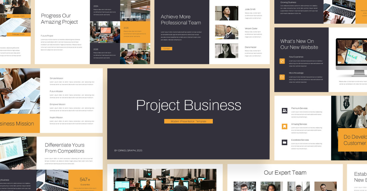 Project Business PowerPoint Template - TemplateMonster