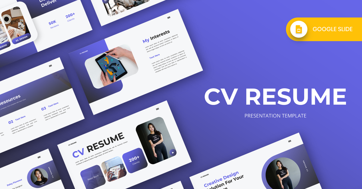 Daisy - CV Resume Google Slide Template - TemplateMonster