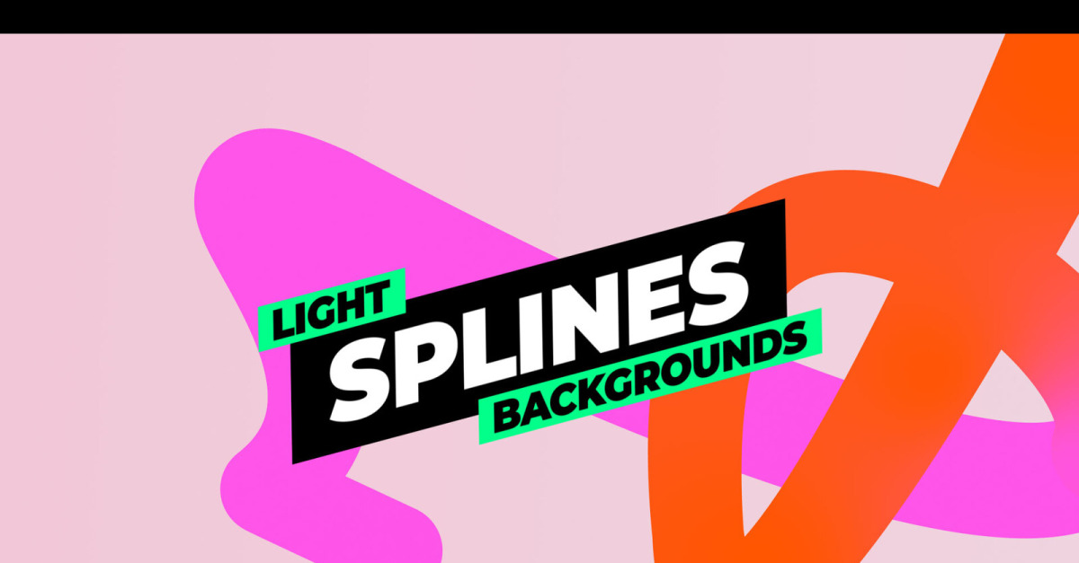 Light Splines Backgrounds - Motion Graphics Template