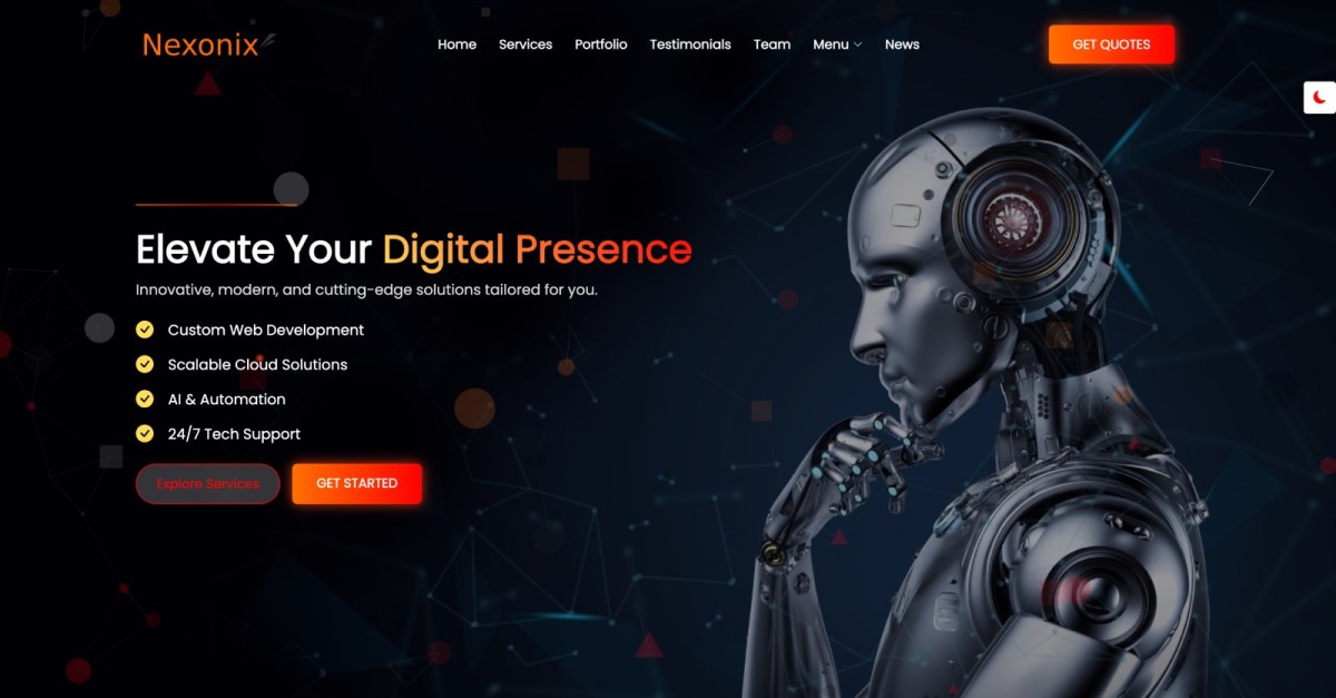 Nexonix | Business Services and IT Solutions Multipurpose Responsive Website Template