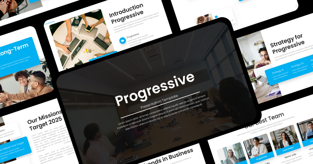 Progressive Business - Digital Presentation Template powerpoint