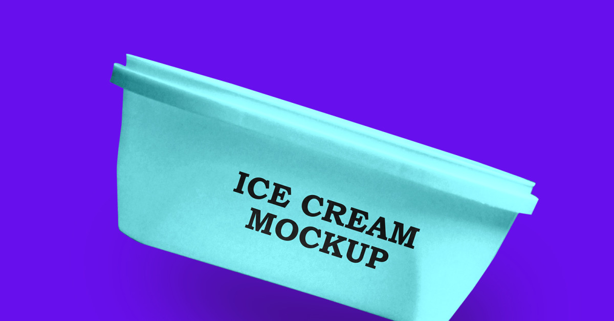 Ice cream box Mockup PSD Template Design 12 - TemplateMonster