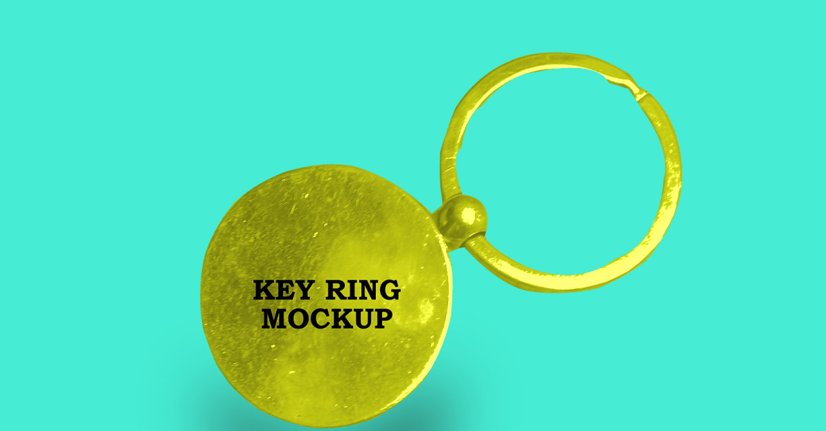 Key Ring PSD Mockup Template Design 2 - TemplateMonster