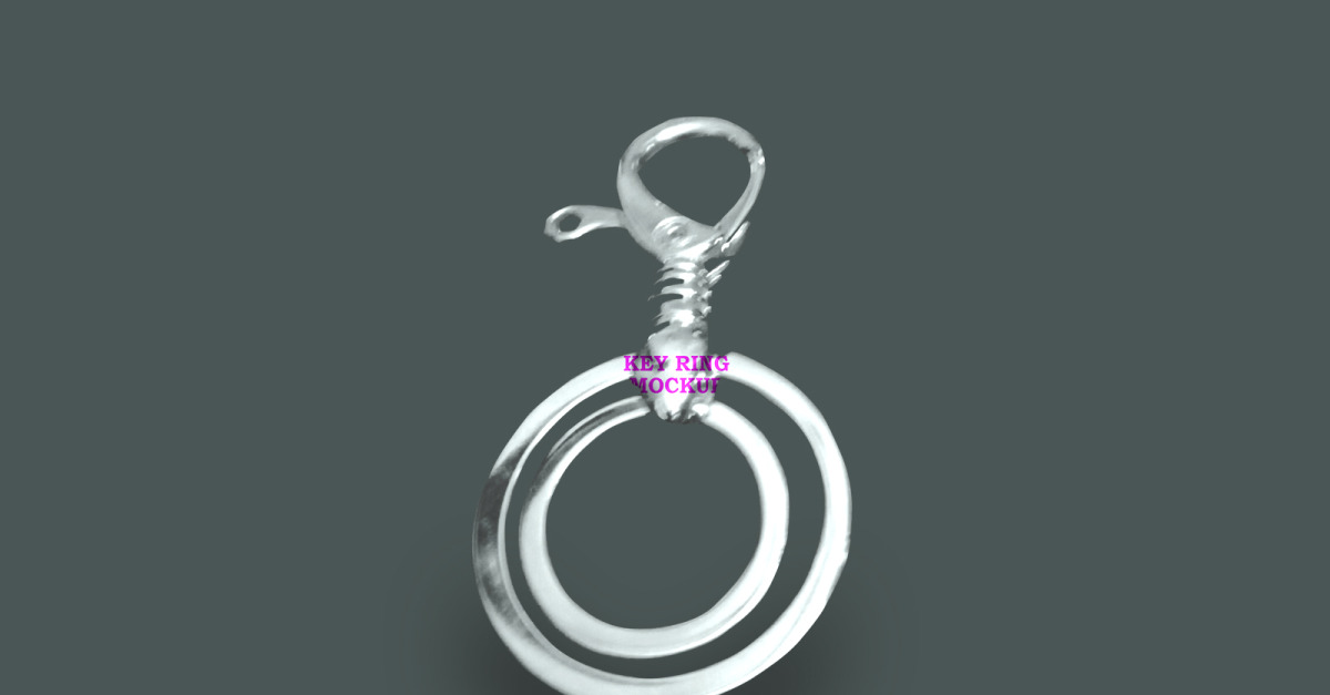 Key Ring PSD Mockup Template Design 5 - TemplateMonster
