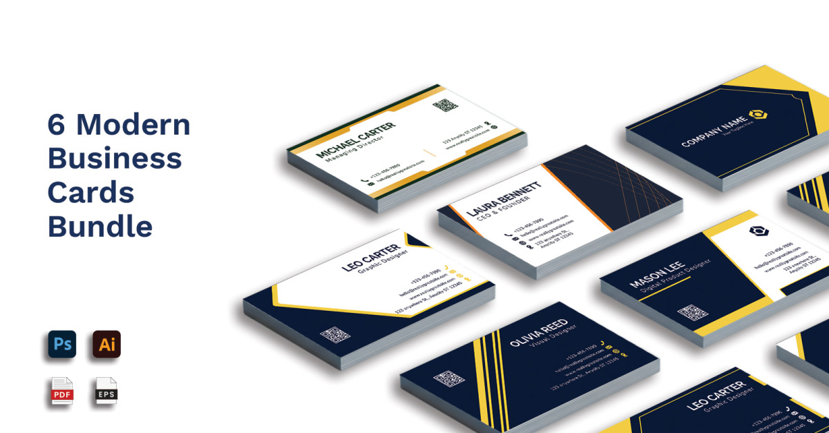 Modernes Visitenkarten-Paket #520584 - TemplateMonster