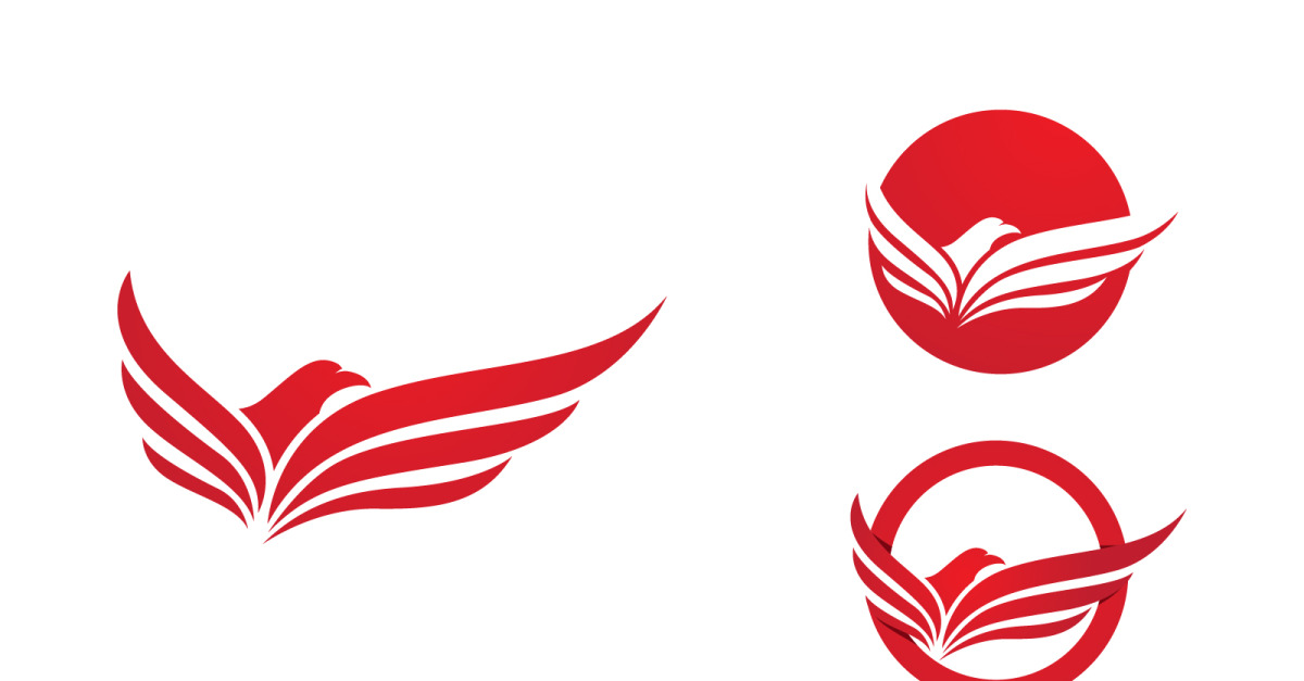 Eagle hawk wing icon Template logo design v.1