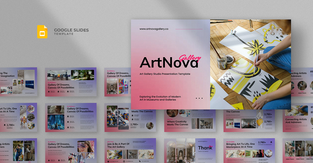 Artnova - Art Gallery Google Slides Template