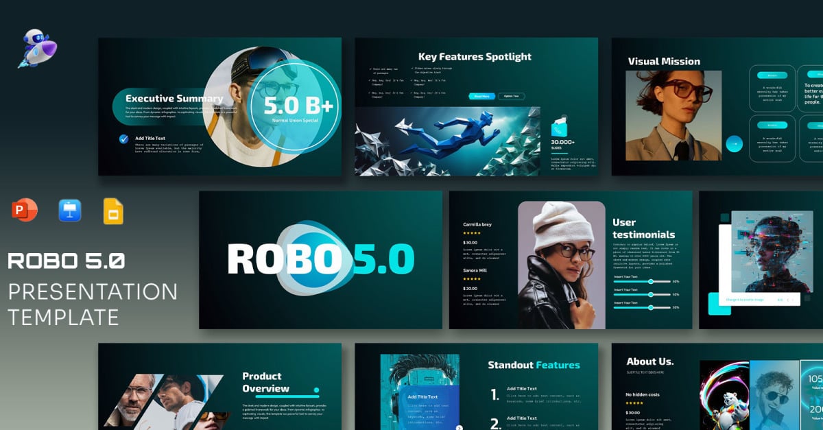 Robo Plan Bundle Presentation Template - TemplateMonster