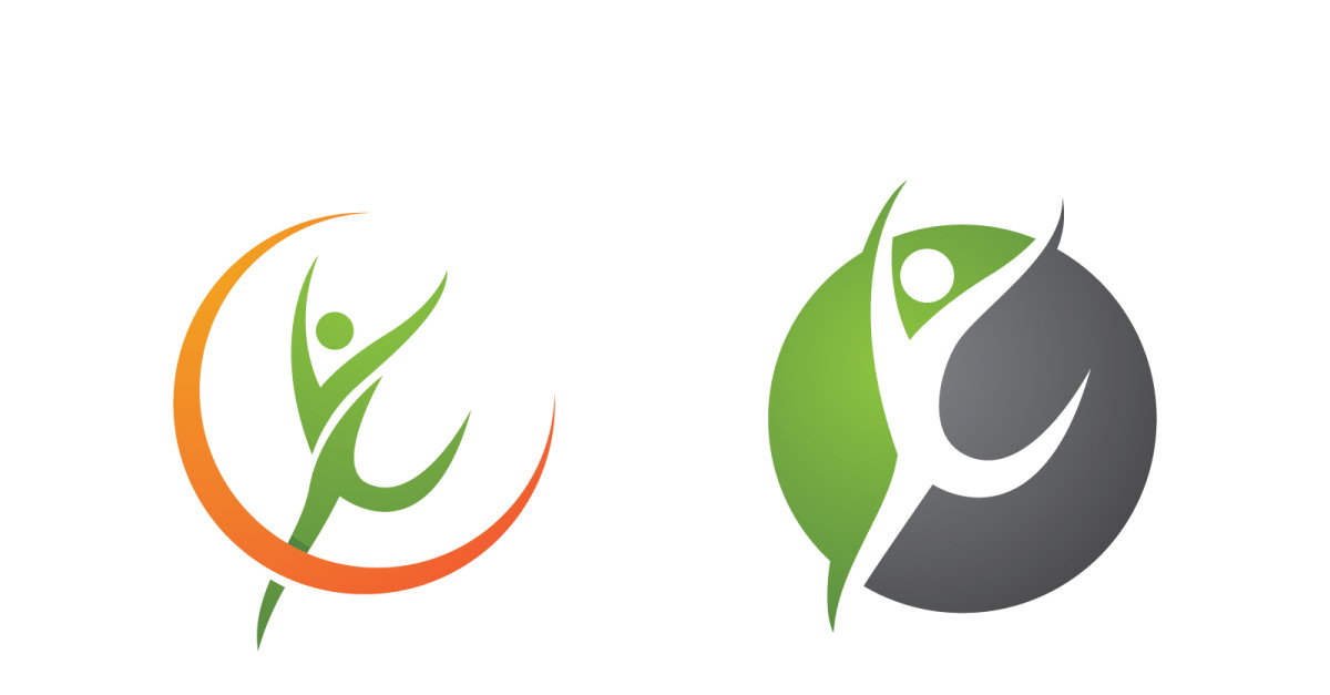 Healthy life Human fit sport logo sign illustration v.91