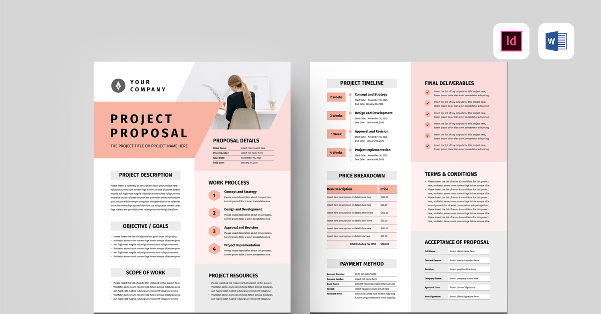 Business Proposal Sheet Template #521423 - TemplateMonster