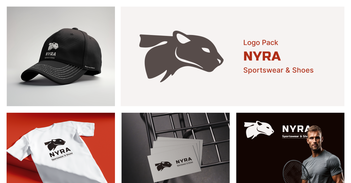 NYRA Sportswear & Shoes – Sportstyle Logo Pack Template