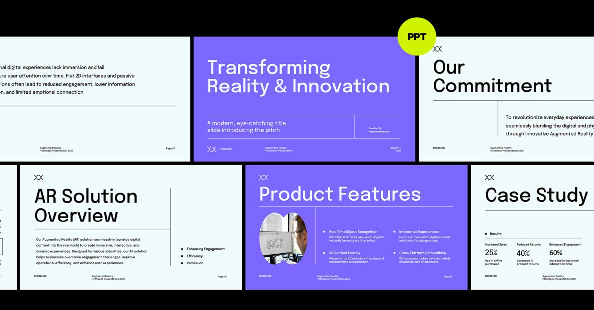 Augmented Reality (AR) Pitch Deck PowerPoint