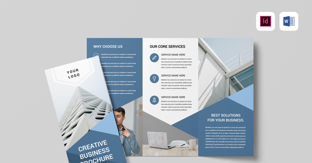 Folleto tríptico | Microsoft Word y Adobe InDesign