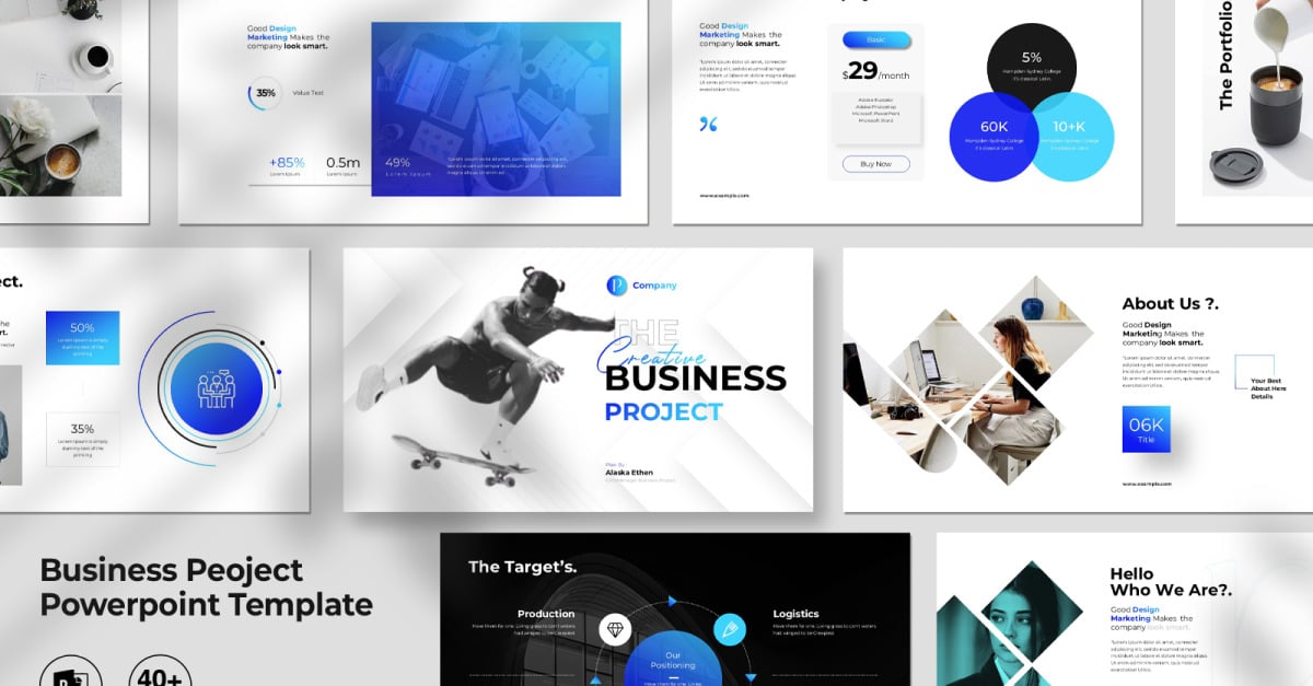 **Modèle PowerPoint de projet d'entreprise**