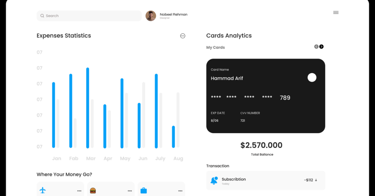 Banking - Finance Dashboard UI #522596 - TemplateMonster